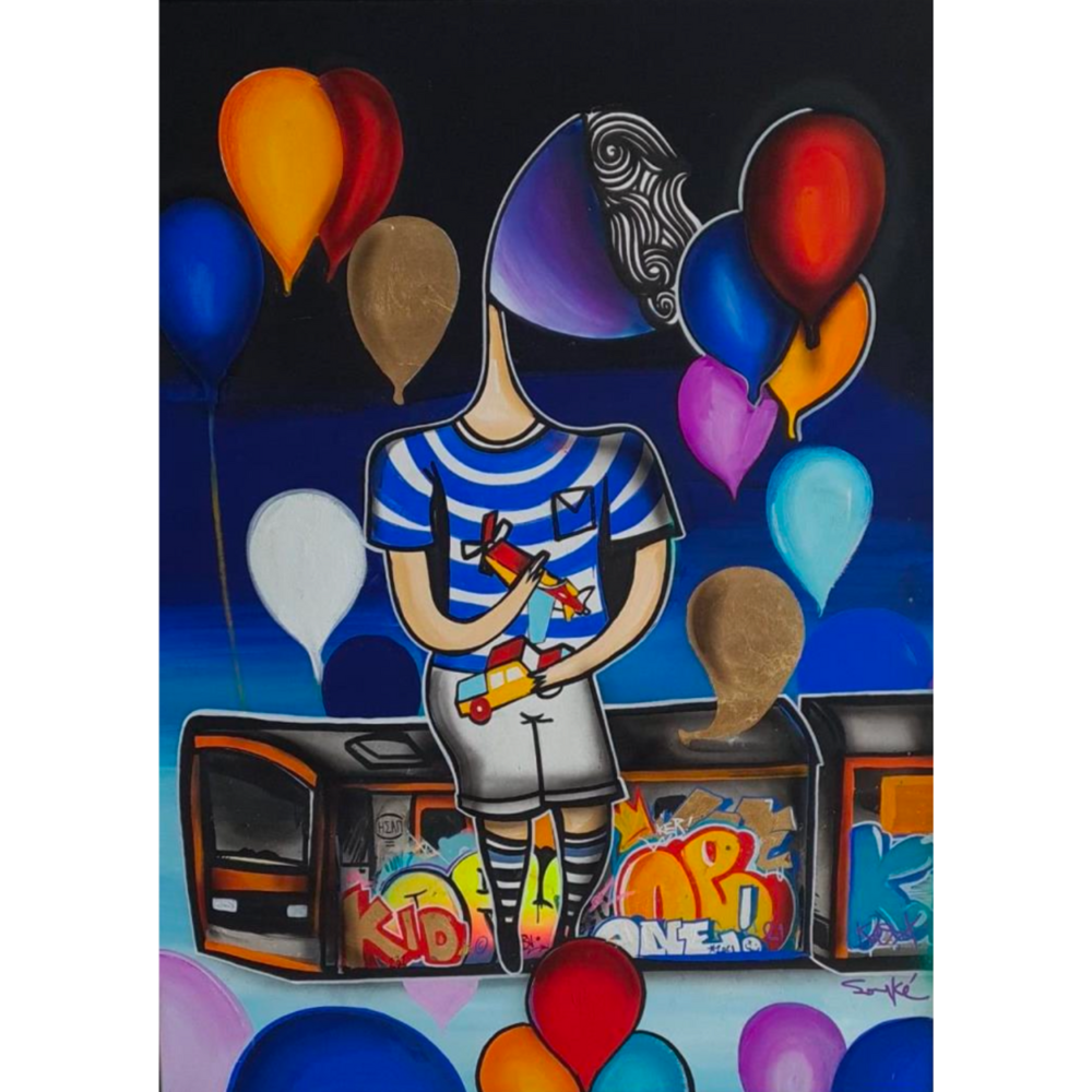 Kapopoulos Art 16370 Mixed-Media Painting | Theodore and C.