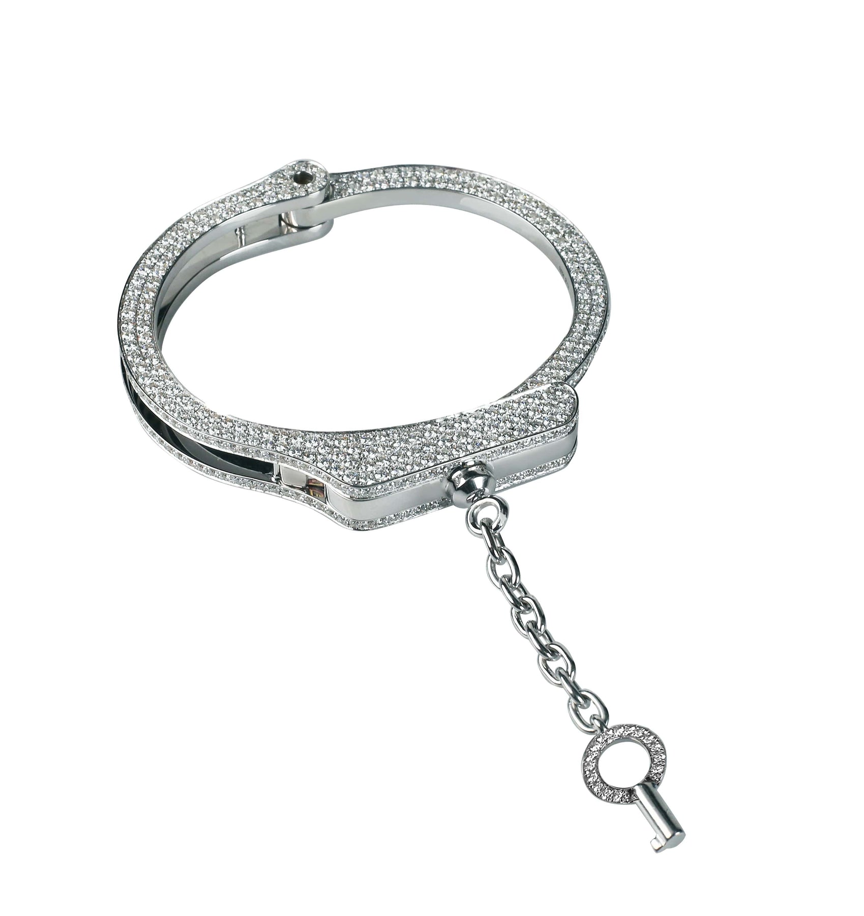 Thick Key Cuff Full Pave Bracelet | Theodore and C.